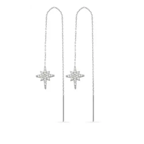 SPERO LONDON Northernstar Starburst Sterling Drop Earrings - Silver