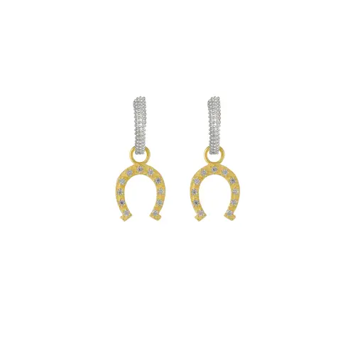 SPERO LONDON Sterling Horseshoe Hoop Earrings - Gold