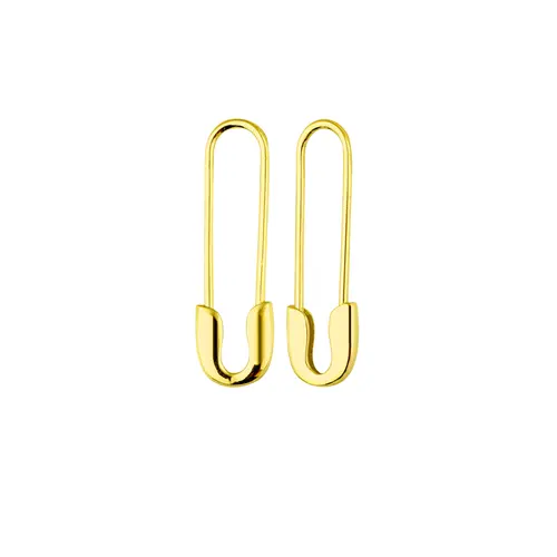 SPERO LONDON Sterling Safety Pin Drop Earrings - Gold