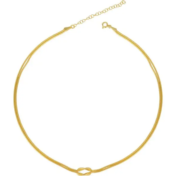 SPERO LONDON Knot Chain Choker Necklace - Gold