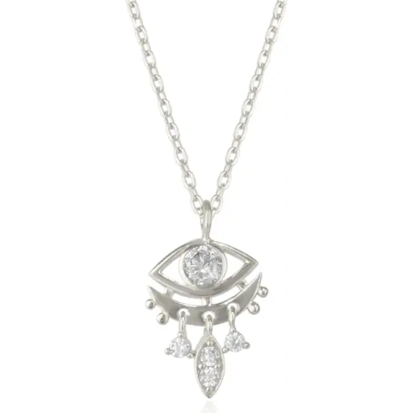 SPERO LONDON Sterling Evil Eye Pendant Necklace - Silver