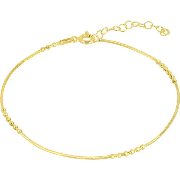 SPERO LONDON Six Beads Sterling Chain Bracelet - Gold