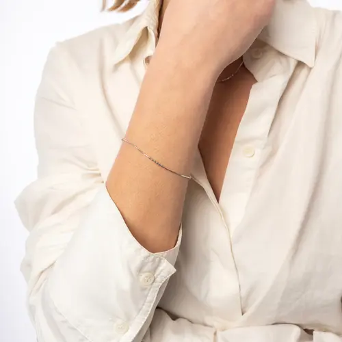SPERO LONDON Six Beads Sterling Bracelet - Silver