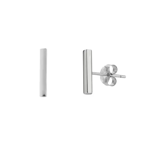 SPERO LONDON Bar Stud Sterling Earrings - Silver