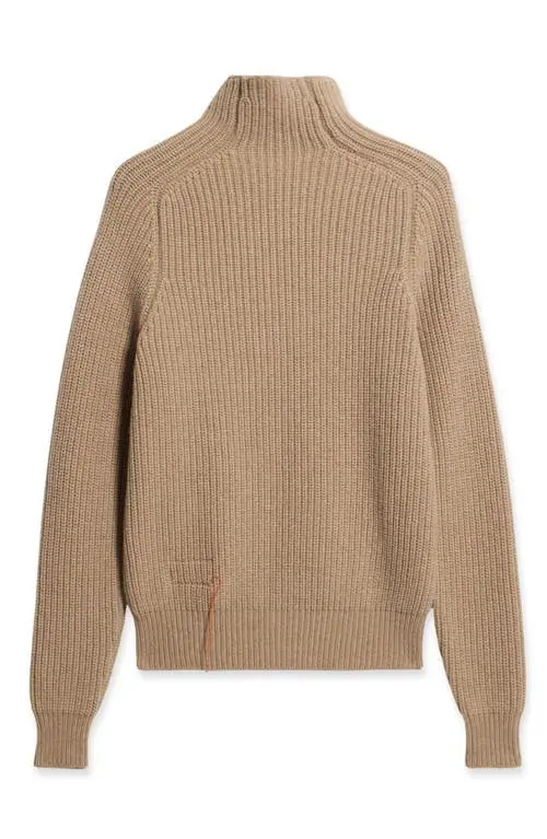 FORTELA Leona High Neck Wool Sweater - Beige