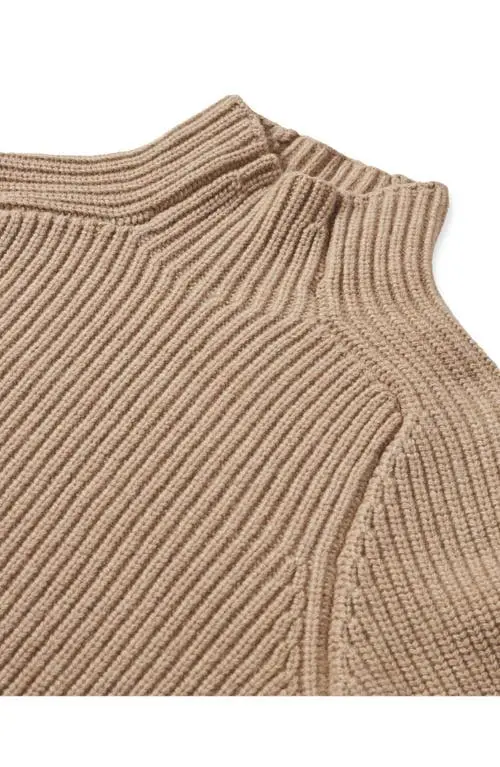 FORTELA Leona High Neck Wool Sweater - Beige