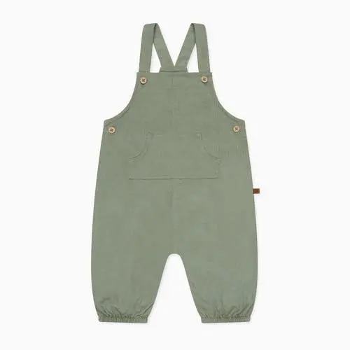 MORI Corduroy Dungarees - Lilypad Green