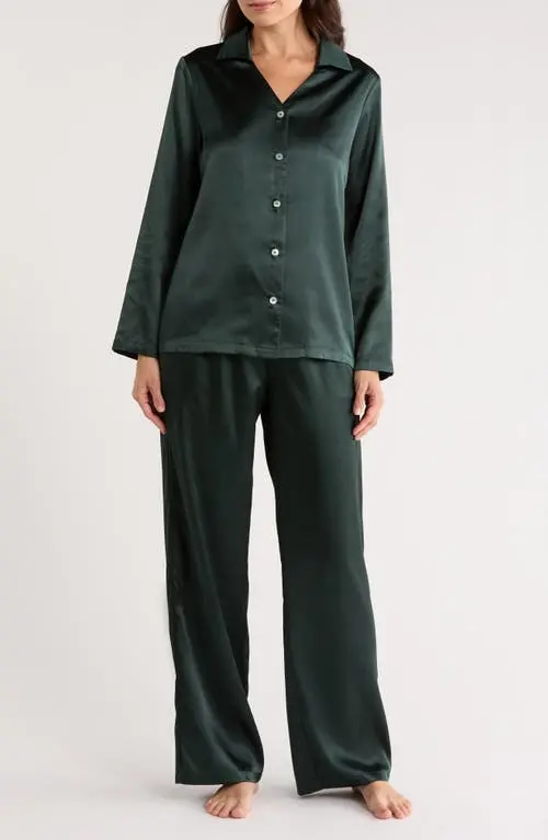 KILO BRAVA Satin Pajamas - Forest Green