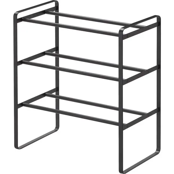 YAMAZAKI 3-tier Expandable Shoe Rack - Black