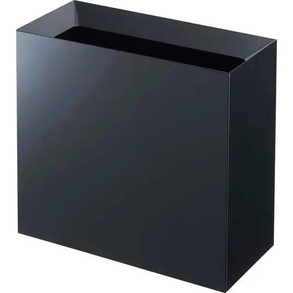 YAMAZAKI Wide Trash Can - Black