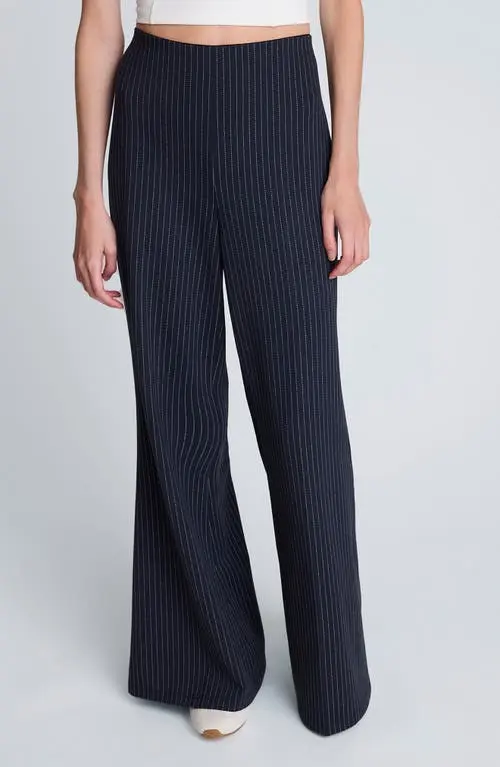 KENNETH COLE High Waist Pinstripe Flare Pants