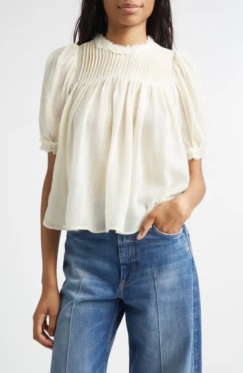 Ulla Johnson Karlyn Pintuck Wool Trapeze Top