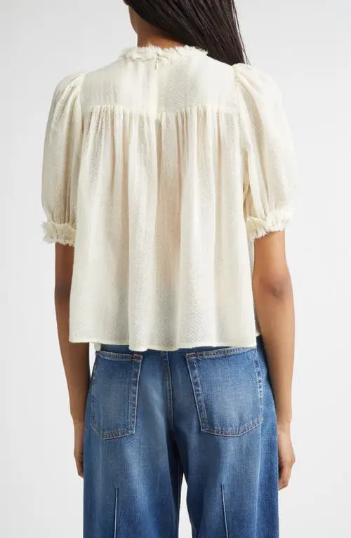 Ulla Johnson Karlyn Pintuck Wool Trapeze Top