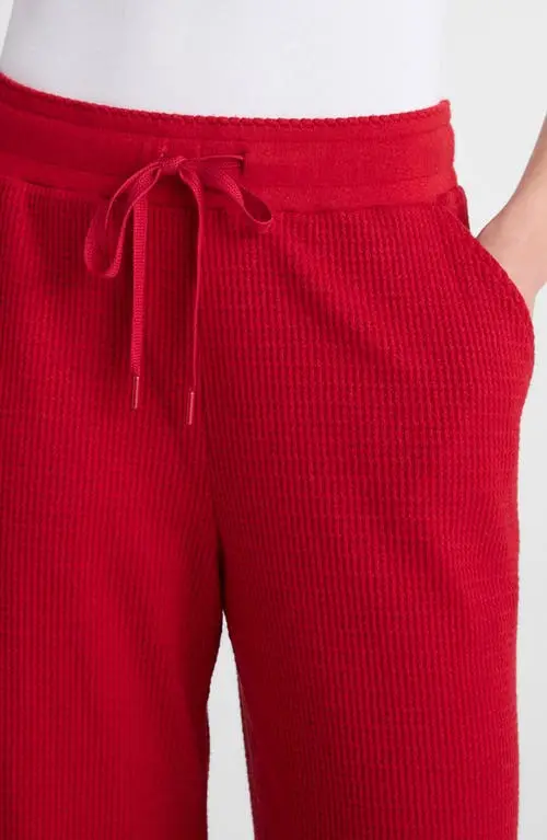 Madewell Waffle Wide Leg Pajama Pant - Crimson