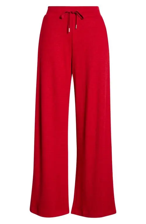 Madewell Waffle Wide Leg Pajama Pant - Crimson