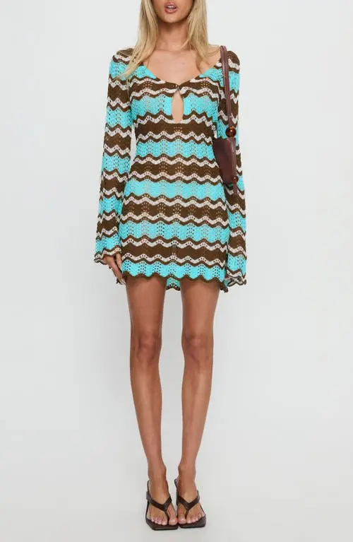 Princess Polly Open Stitch Long Sleeve Minidress