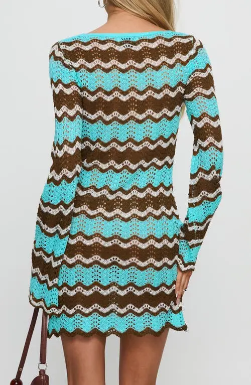 Princess Polly Open Stitch Long Sleeve Minidress