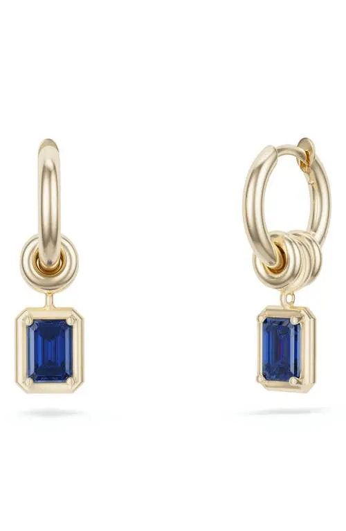 SPINELLI KILCOLLIN Zahra Sapphire Drop Huggie Hoop Earrings - Yellow Gold/blue