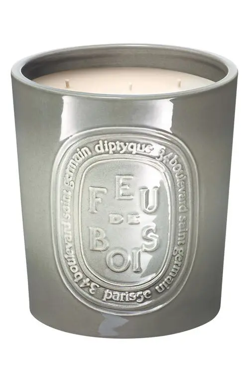 DIPTYQUE Feu De Bois Extralarge Scented Candle - Grey Vessel