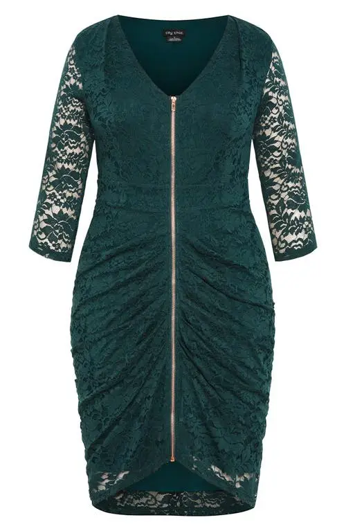 City Chic Aleena Lace Bodycon Dress