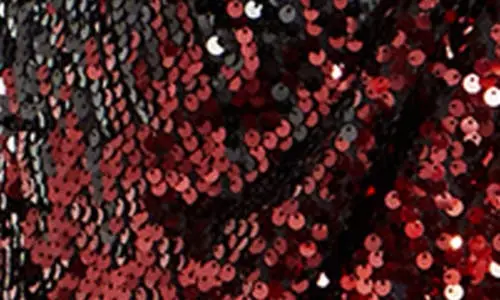 City Chic Sequin Wrap Dress - Ruby
