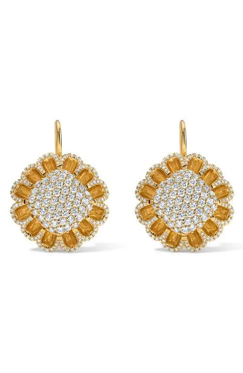 MINDI MOND Floating All Diamond Drop Earrings - 18k Yellow Gold