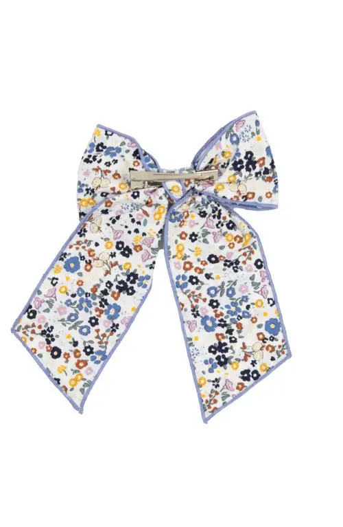 CUCLIE Floral Hair Bow Set - Blue Multi