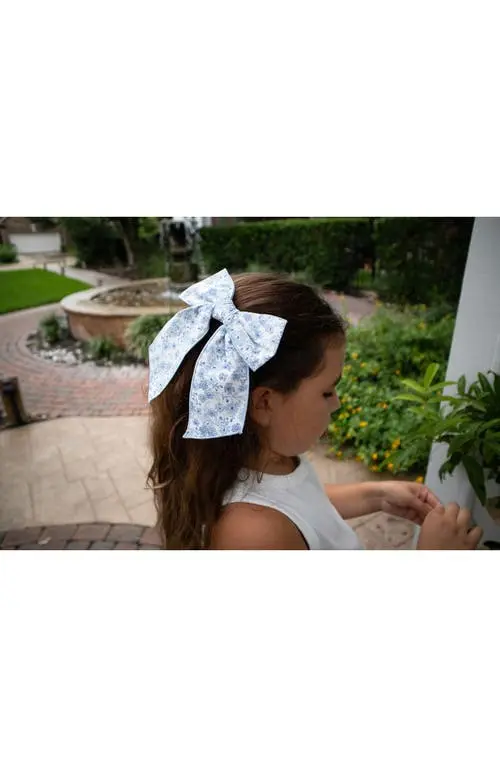 CUCLIE Floral Hair Bow Set - Blue Multi