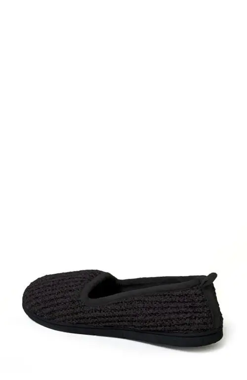 DEARFOAMS Rachel Marled Chenille Slippers - Black