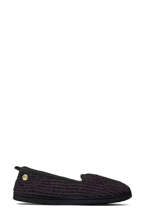 DEARFOAMS Rachel Marled Chenille Slippers - Black