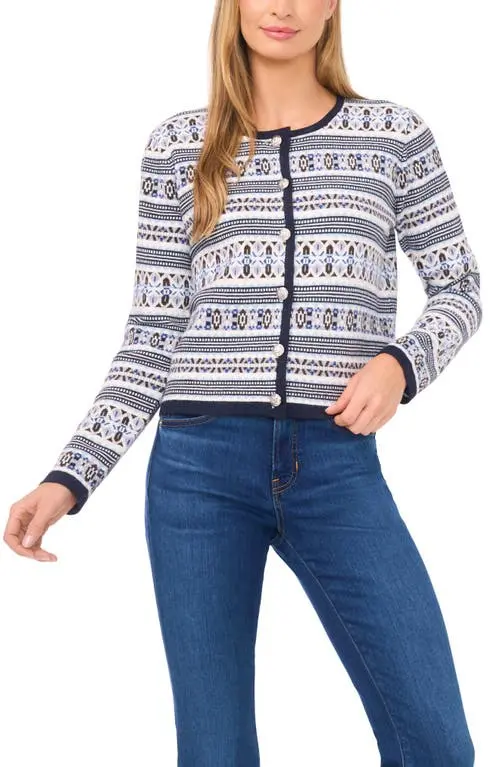 CECE DUPRAZ Fair Isle Stripe Cardigan