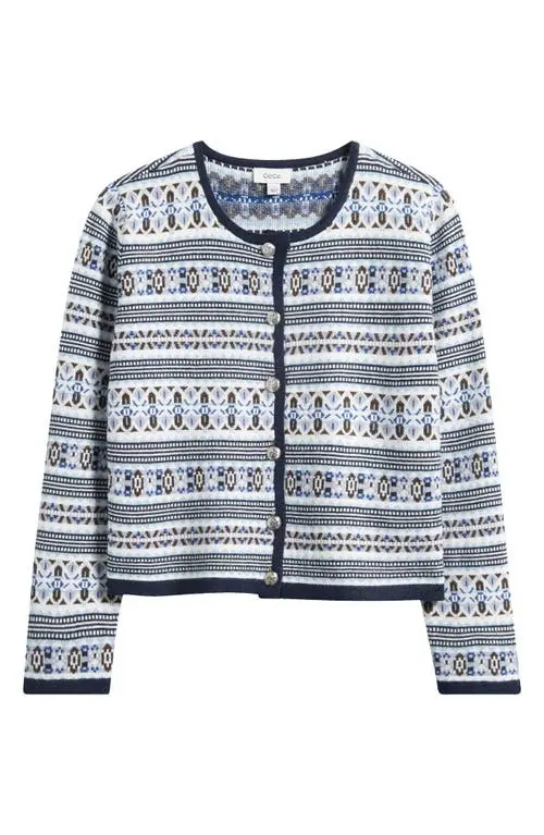 CECE DUPRAZ Fair Isle Stripe Cardigan