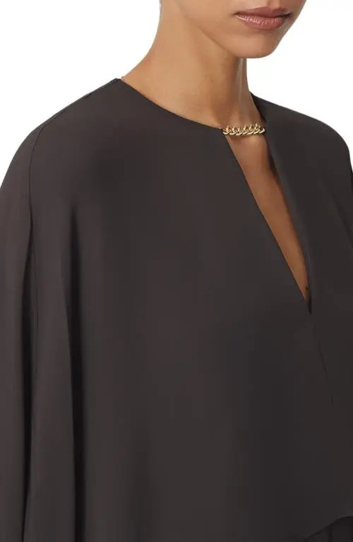 REISS Cassidy Long Sleeve Cape Mini Dress