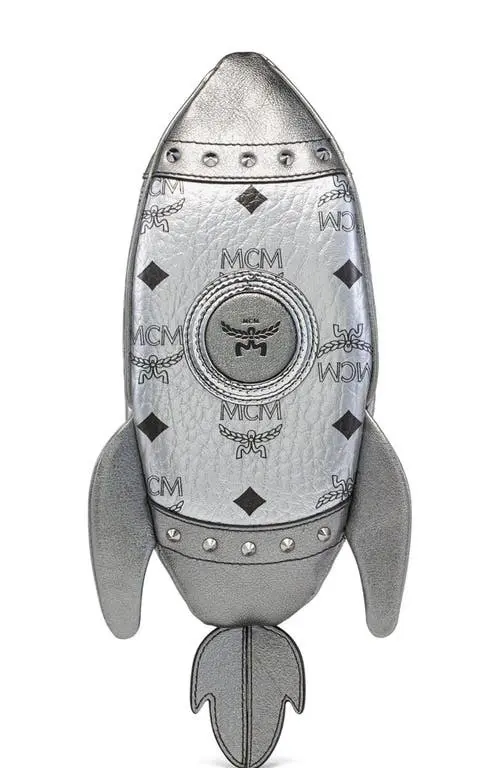 Mcm Rocket Crossbody In Visetos - Silver