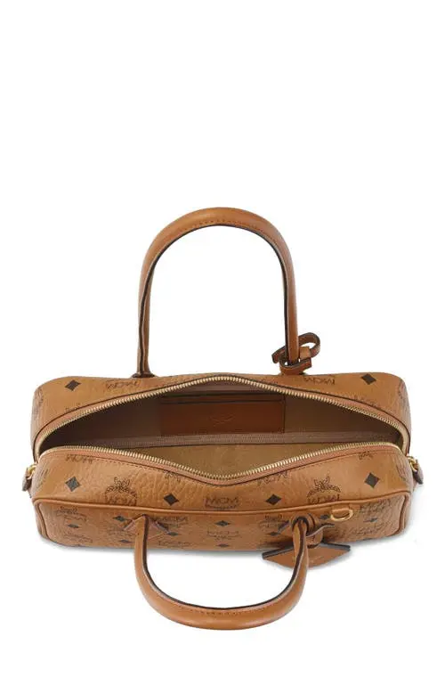 Mcm Small Aren East West Shoulder Bag - Cognac