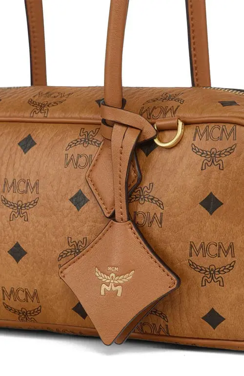 Mcm Small Aren East West Shoulder Bag - Cognac