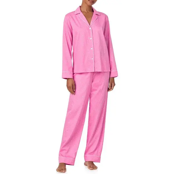 Ralph Lauren Print Cotton Blend Pajamas - Pink Print