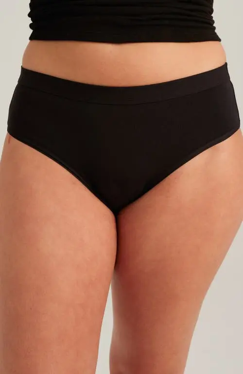 SAALT Leakproof Light Absorbency Stretch Cotton Briefs - Black