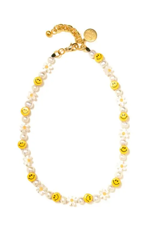 VENESSA ARIZAGA Here Comes Sunshine Necklace - White