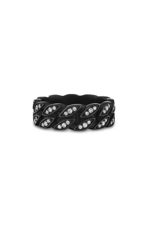 David Yurman Curb Chain Diamond Ring