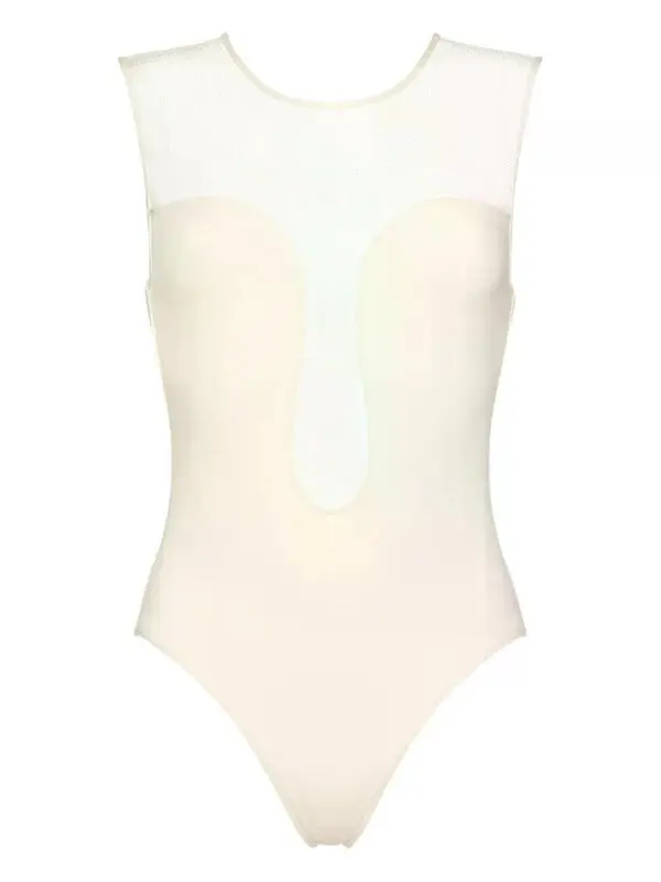 ERES One-piece Swimsuit With Mesh Panel - Neutrals
