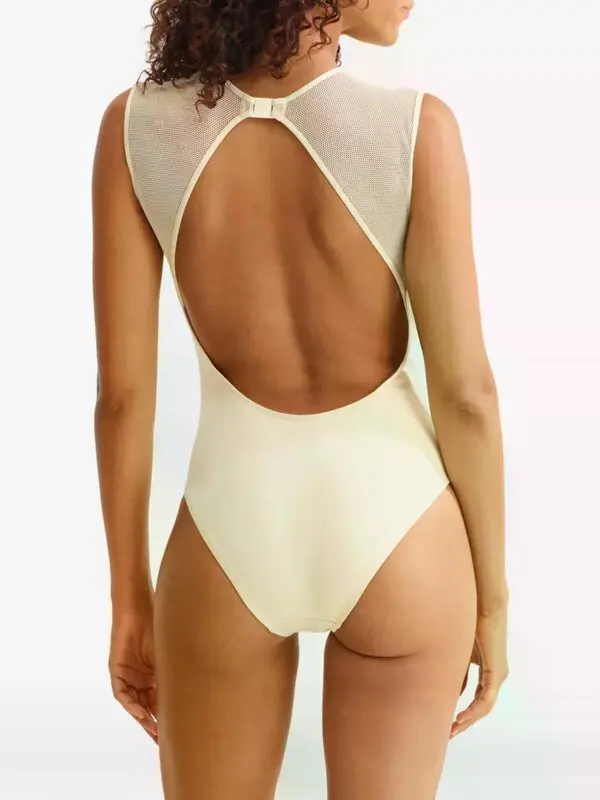 ERES One-piece Swimsuit With Mesh Panel - Neutrals