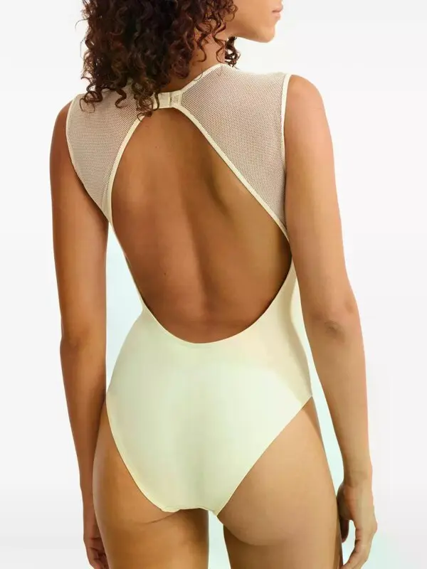 ERES One-piece Swimsuit With Mesh Panel - Neutrals