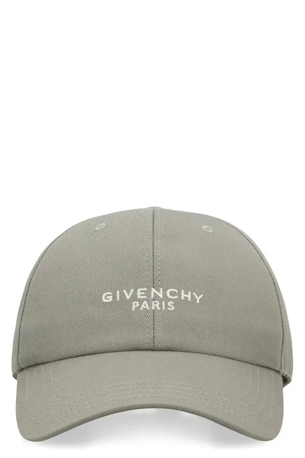 Givenchy Paris Embroidered Cotton Cap - Green