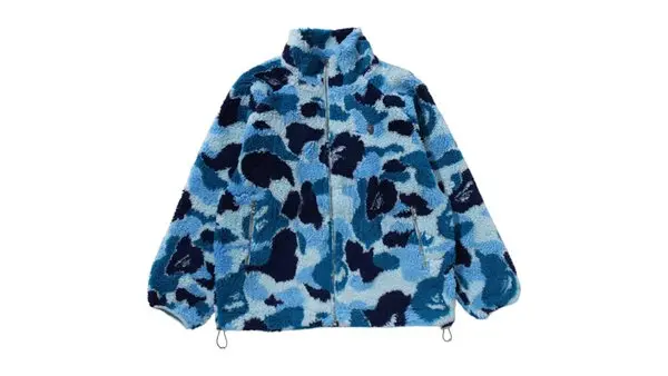 A BATHING APE Camo Boa Jacket - Blue
