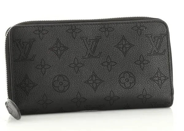 LOUIS VUITTON Zippy Wallet Perforated Monogram Mahina Leather - Black