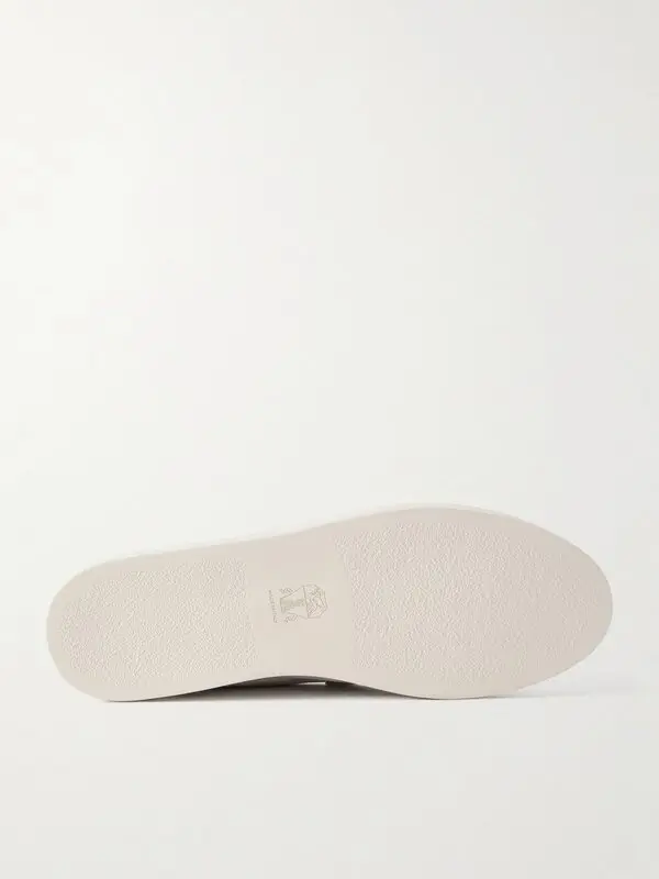 Brunello Cucinelli Suede Penny Loafers - Gray