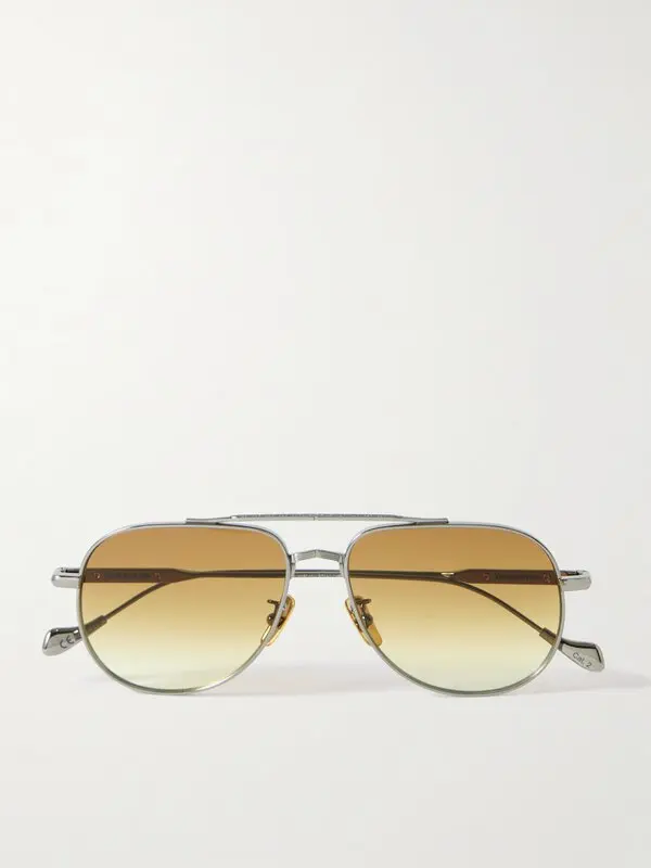 CUTLER AND GROSS The Great Frog Bowie Aviator-style Sunglasses - Silver