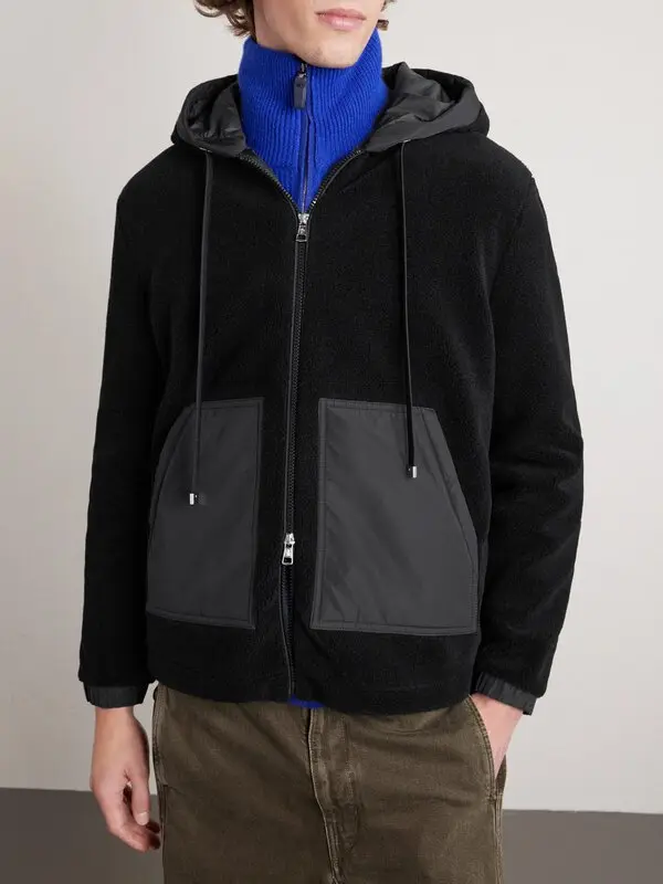 Moncler Teddy Fleece Zip-up Hoodie