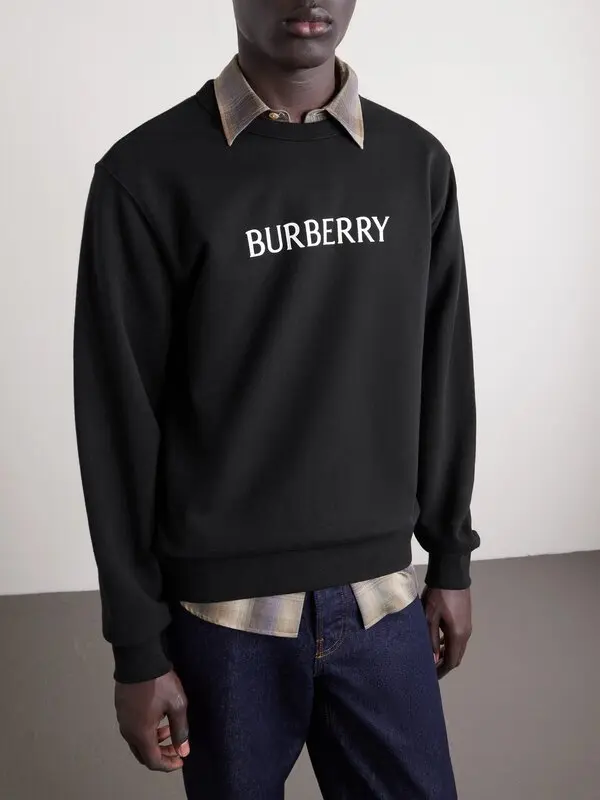 Burberry Logo-print Cotton-jersey Sweatshirt